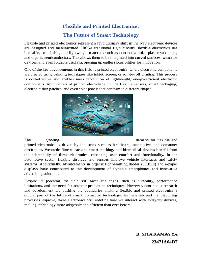 Future of Flexible Printed Electronics | PDF
