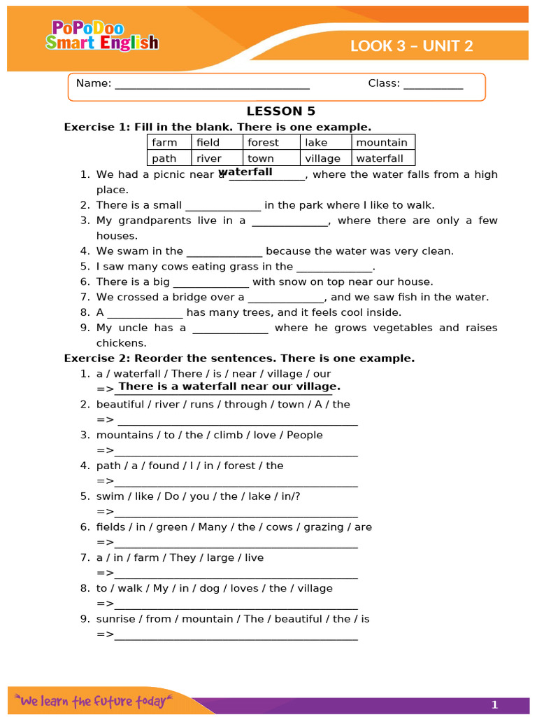 Look 3_Unit 2_Lesson 5 | PDF