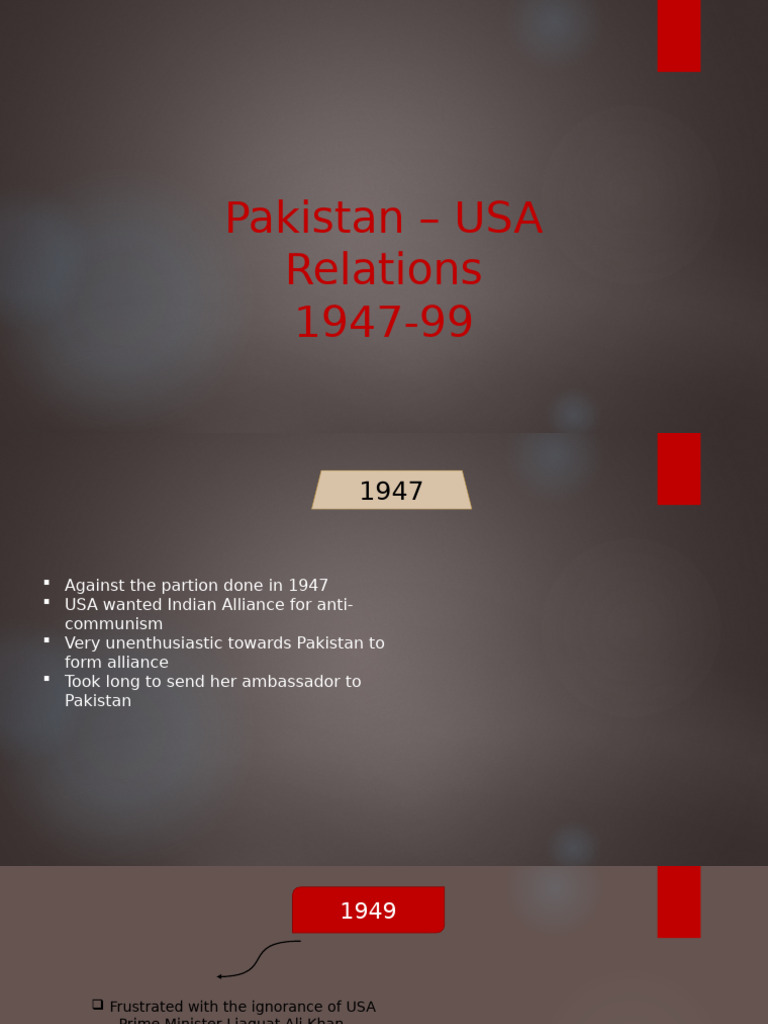 Pakistan USA Relations | PDF | Pakistan | Government