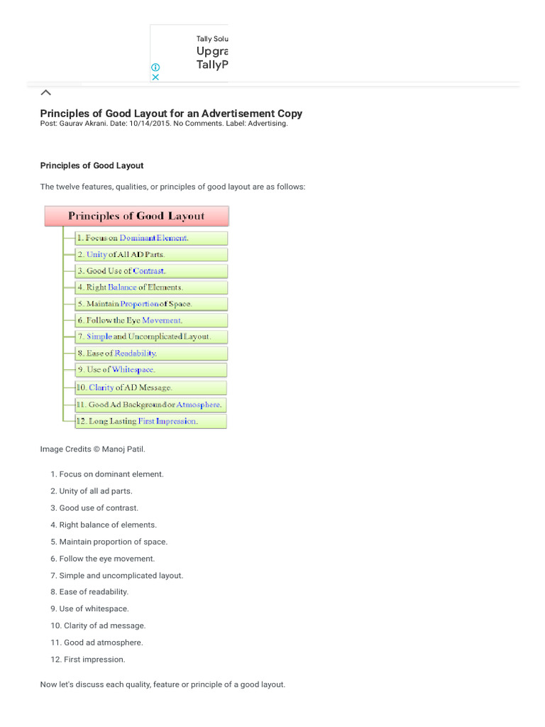 Ad Layout Principles Guide | PDF | Advertising | Human Communication