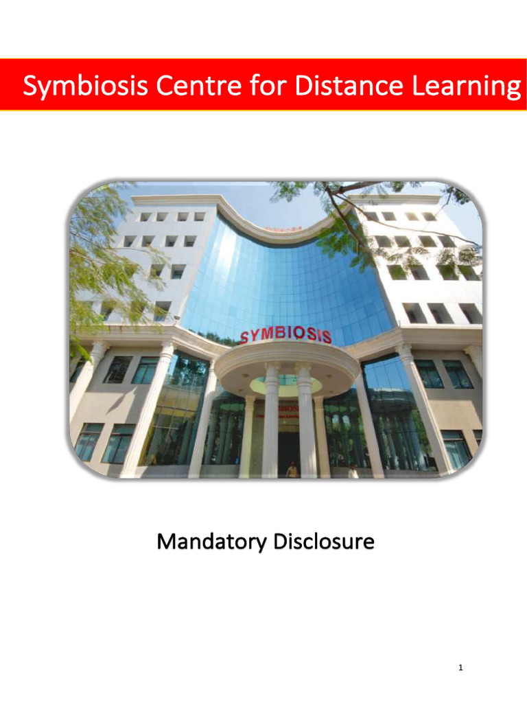 Symbiosis Centre for Distance Learning Overview | PDF | Human Resource ...