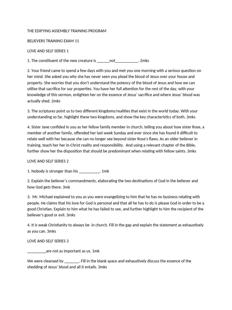 The Edifying As-Wps Office Exam 11 | PDF | Christology | Jesus