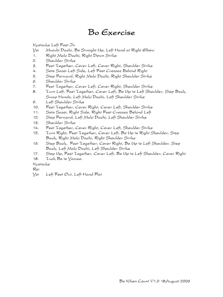 Bo Exercise | PDF