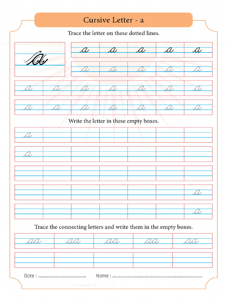 Cursive Lowercase Letters Worksheet | PDF