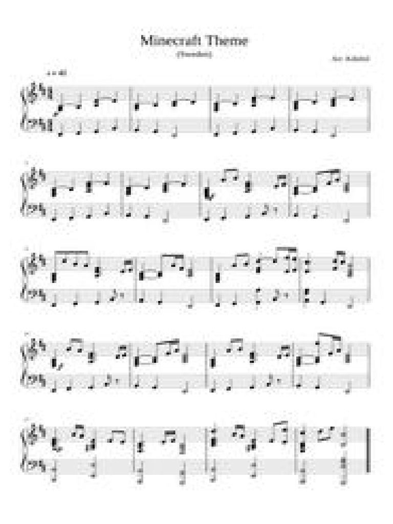 Partitura Minecraft Theme | PDF