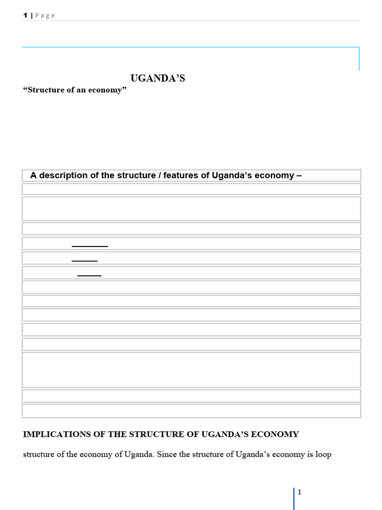 Overview of Uganda's Economic Structure | PDF | Agriculture | Labour ...