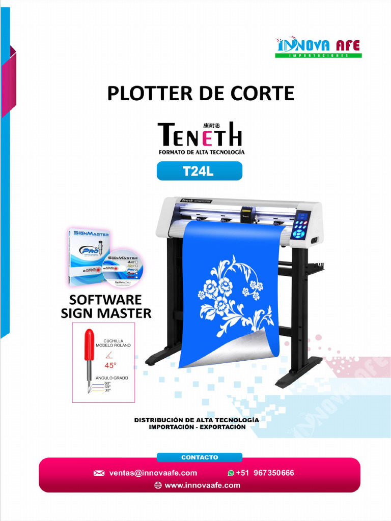 FICHA TECNICA Plotter TENETH T24L Caracteristicas | PDF