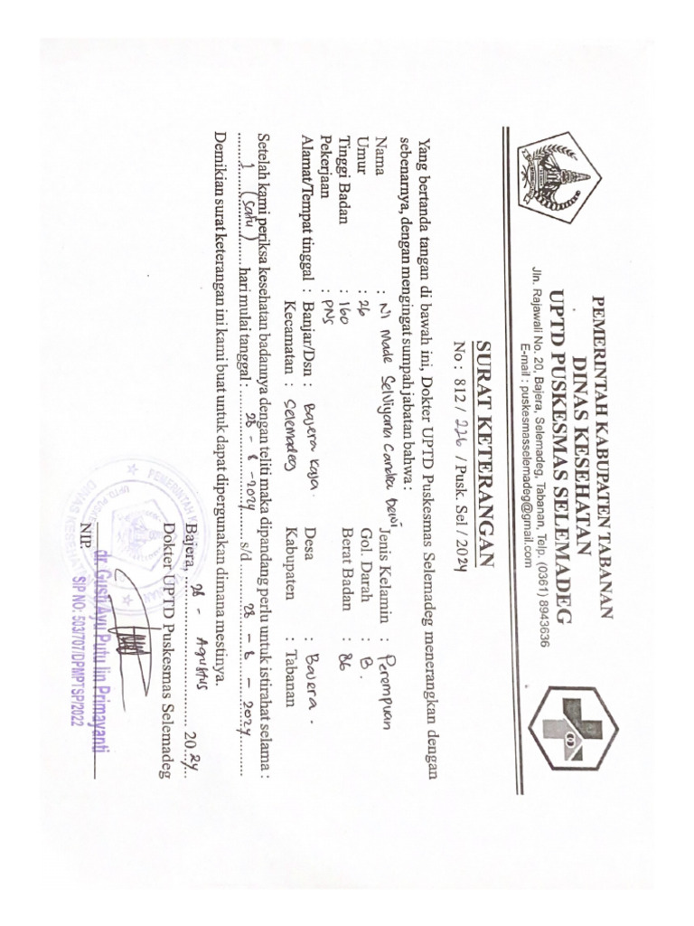 Pemerintah Kabupaten Tabanan | PDF