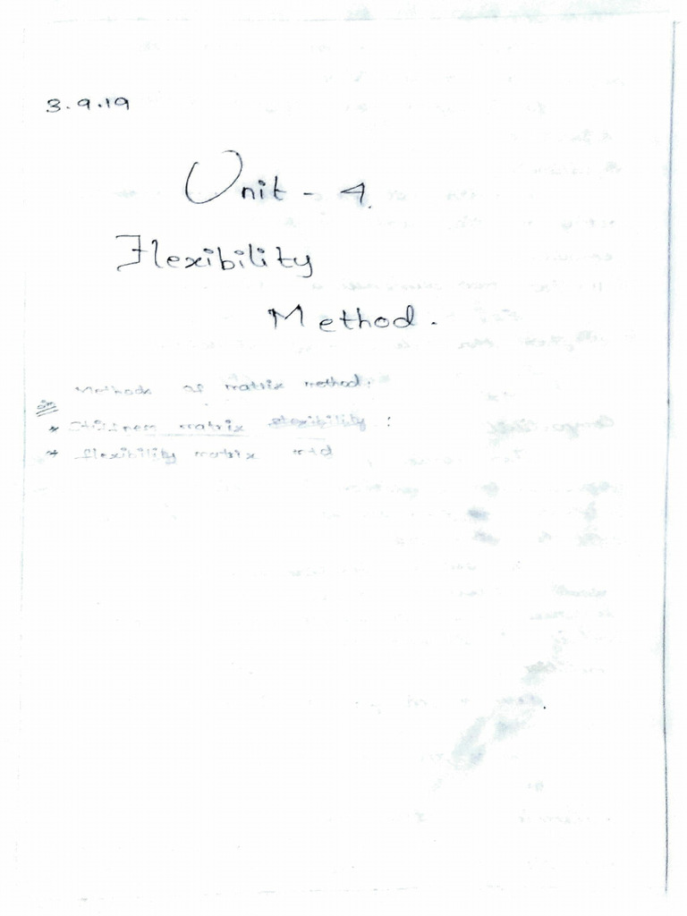 Unit 4 - (FLEXIBILITY METHOD) Part 1 | PDF