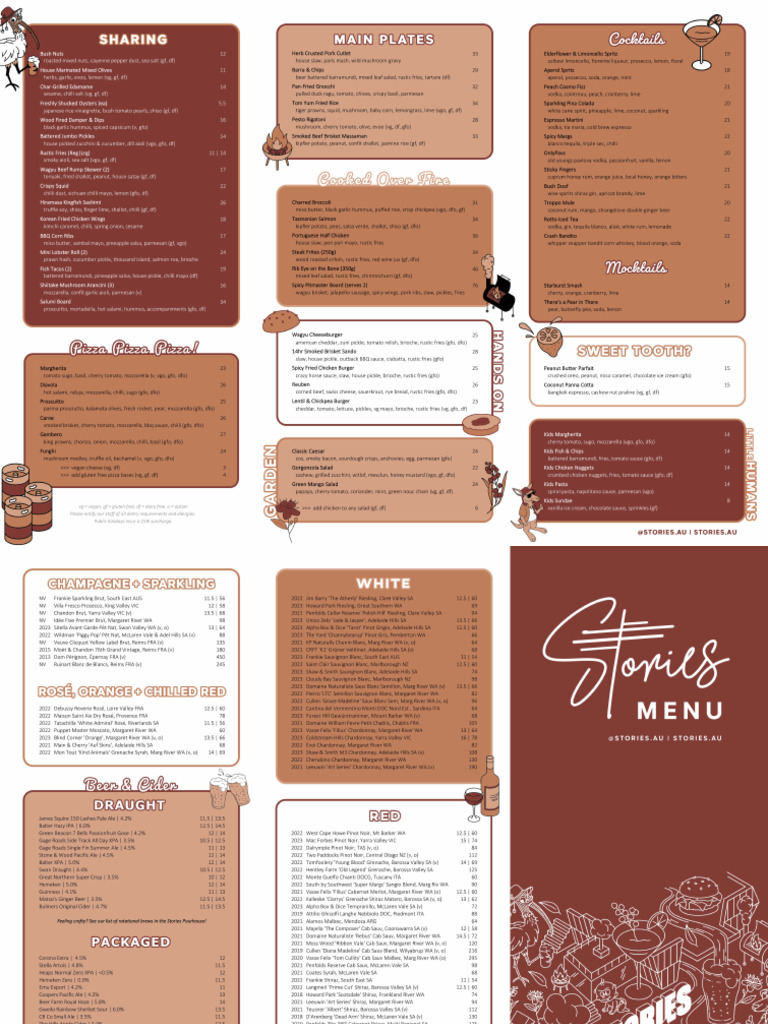 Stories-Menu Print | PDF