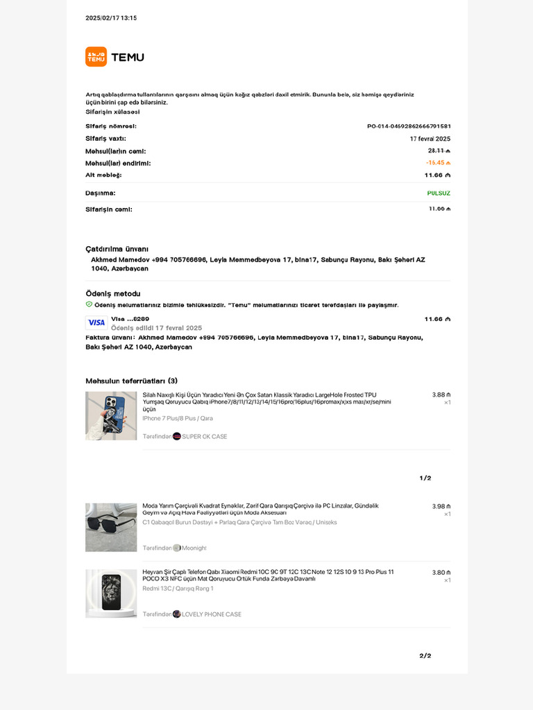 Temu Web Document | PDF