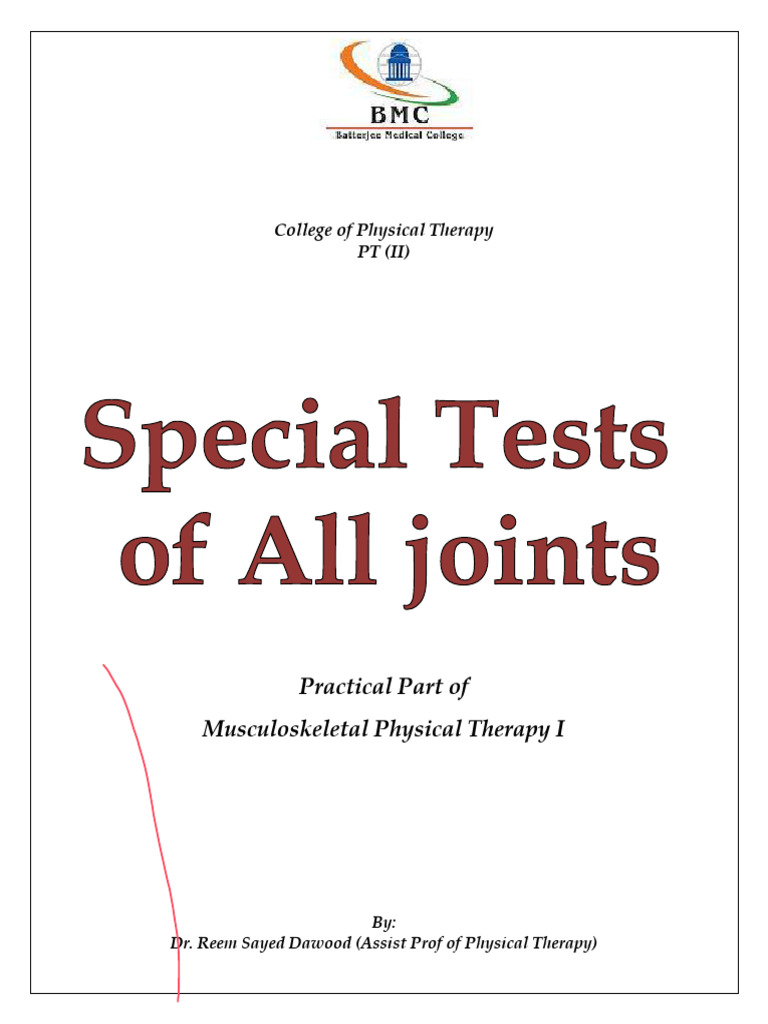 Musculoskeletal PT: Special Tests Guide | PDF | Anatomical Terms Of ...