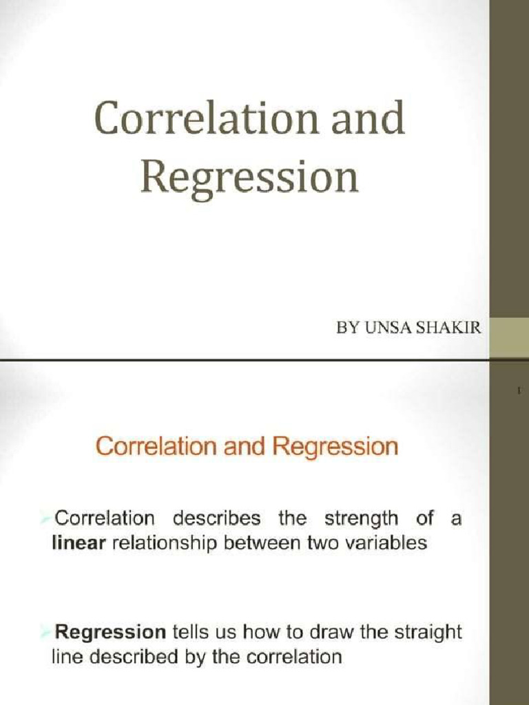 Regression and Correlation | PDF