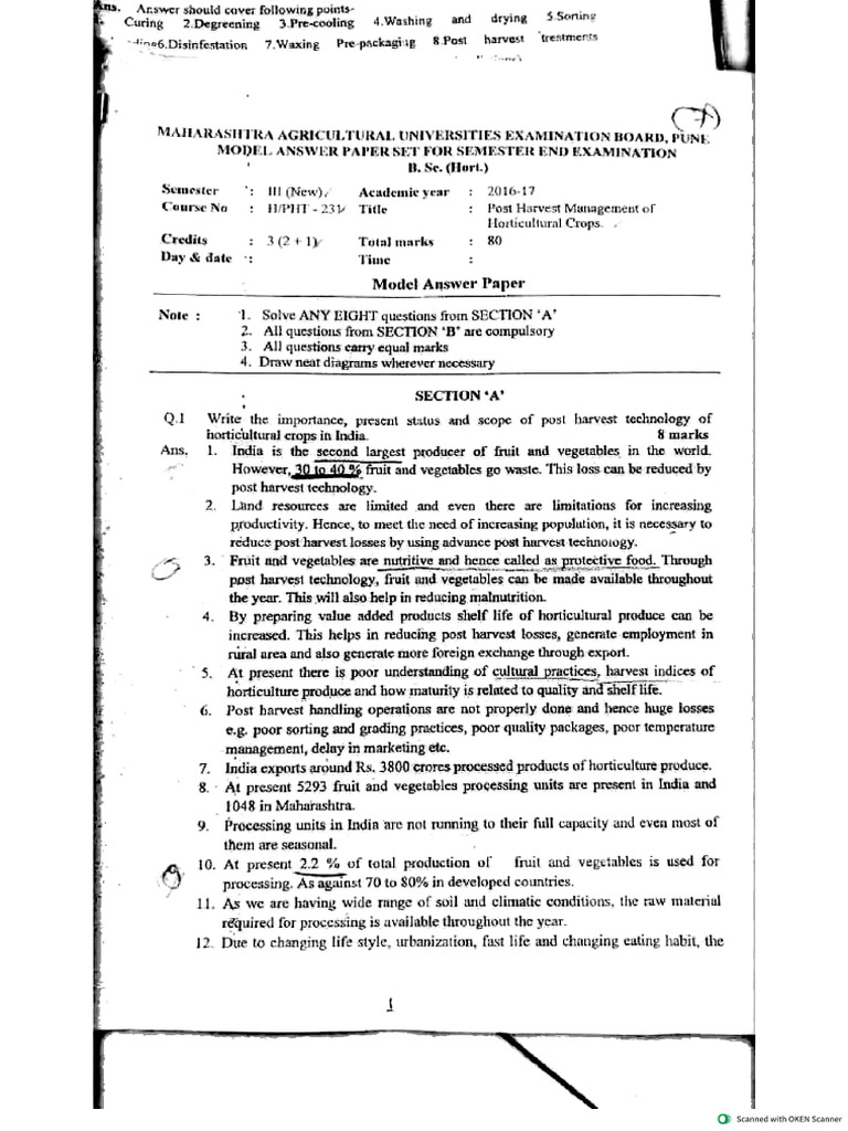 PHT-362 Model Ans | PDF