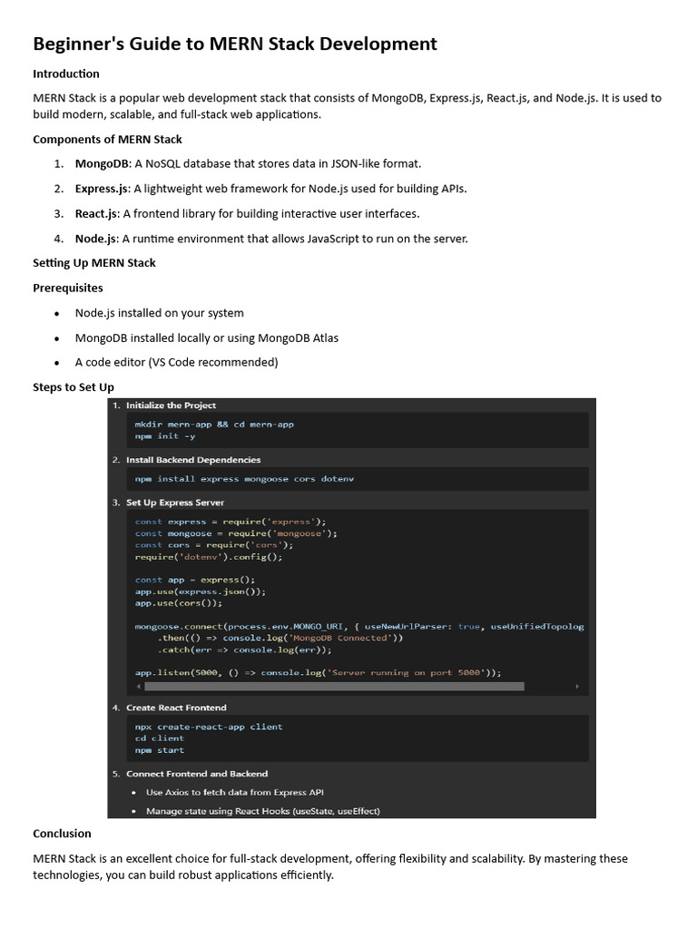 Beginner's Guide to MERN Stack | PDF