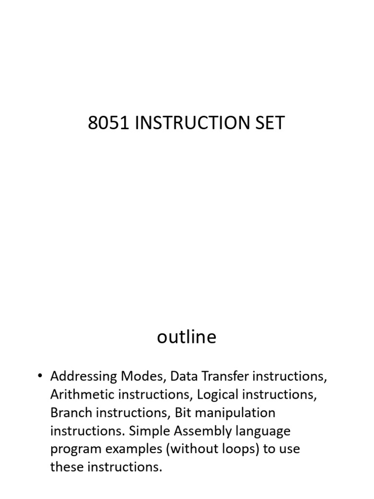 8051 Branch Instructions Overview | PDF | Computing | Computer Science