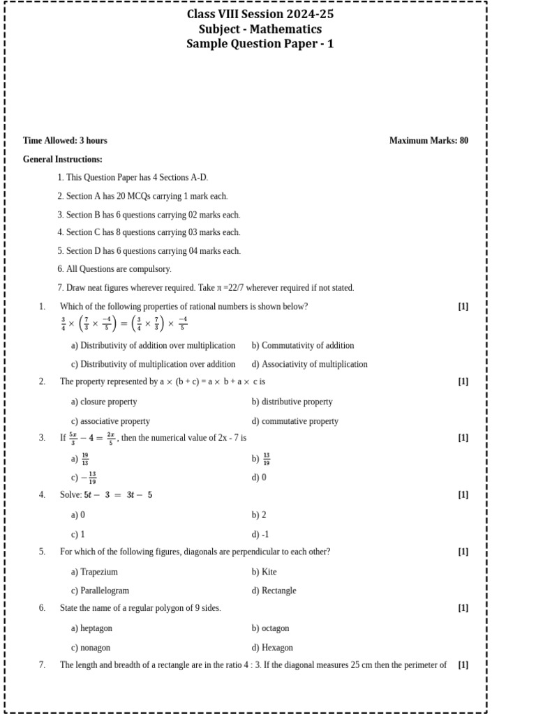 maths 8 test1 | PDF | Area | Sphere