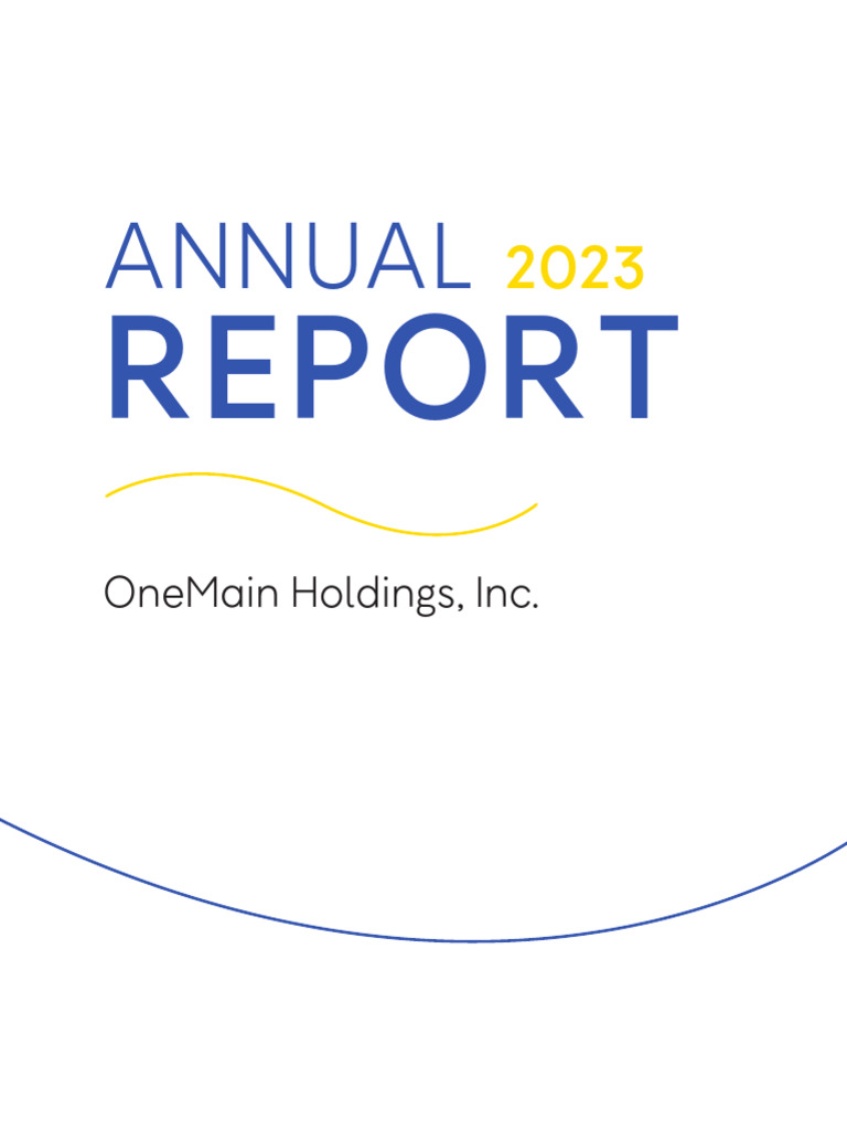 OneMain 2023年度报告 | PDF | Form 10 K | Securities (Finance)