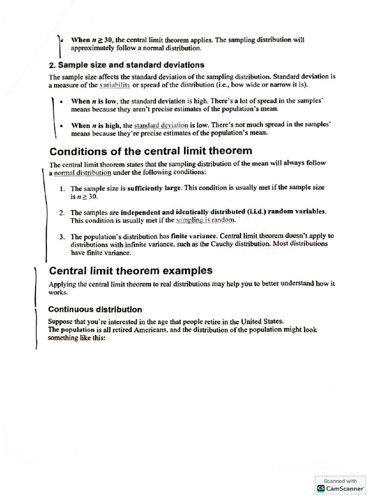 Central Limit Theorem | PDF