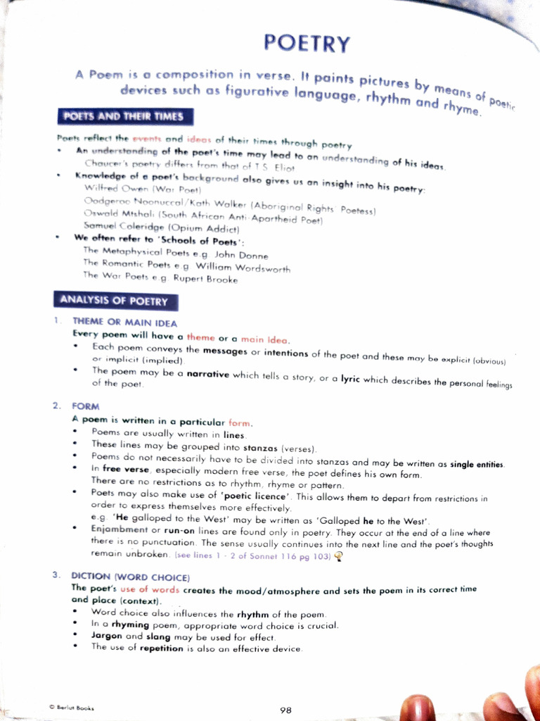Understanding Poetry: Analysis & Form | PDF | Poetry | Composition ...