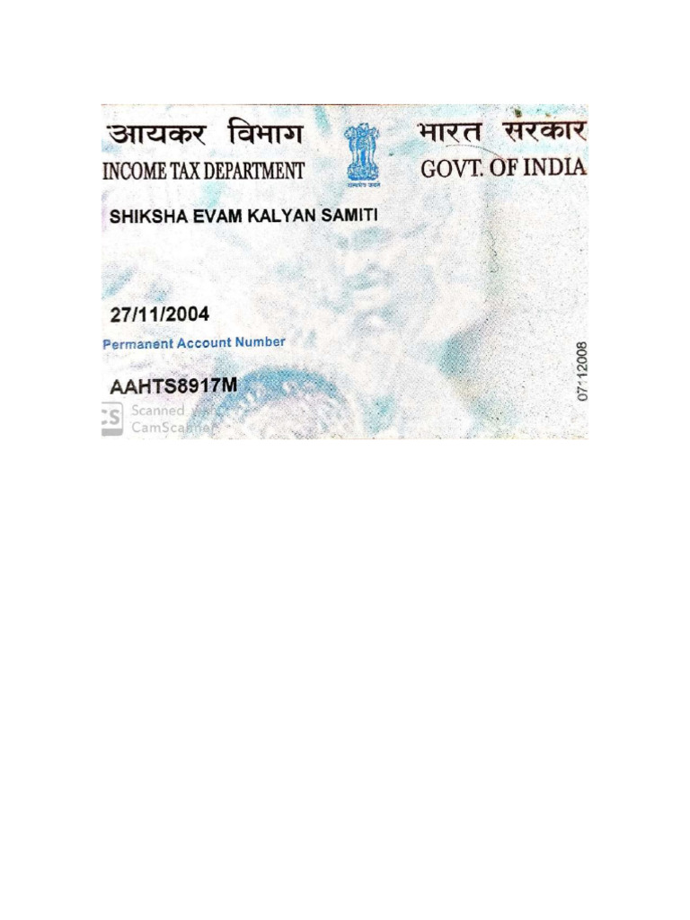 14 Pan Card | PDF