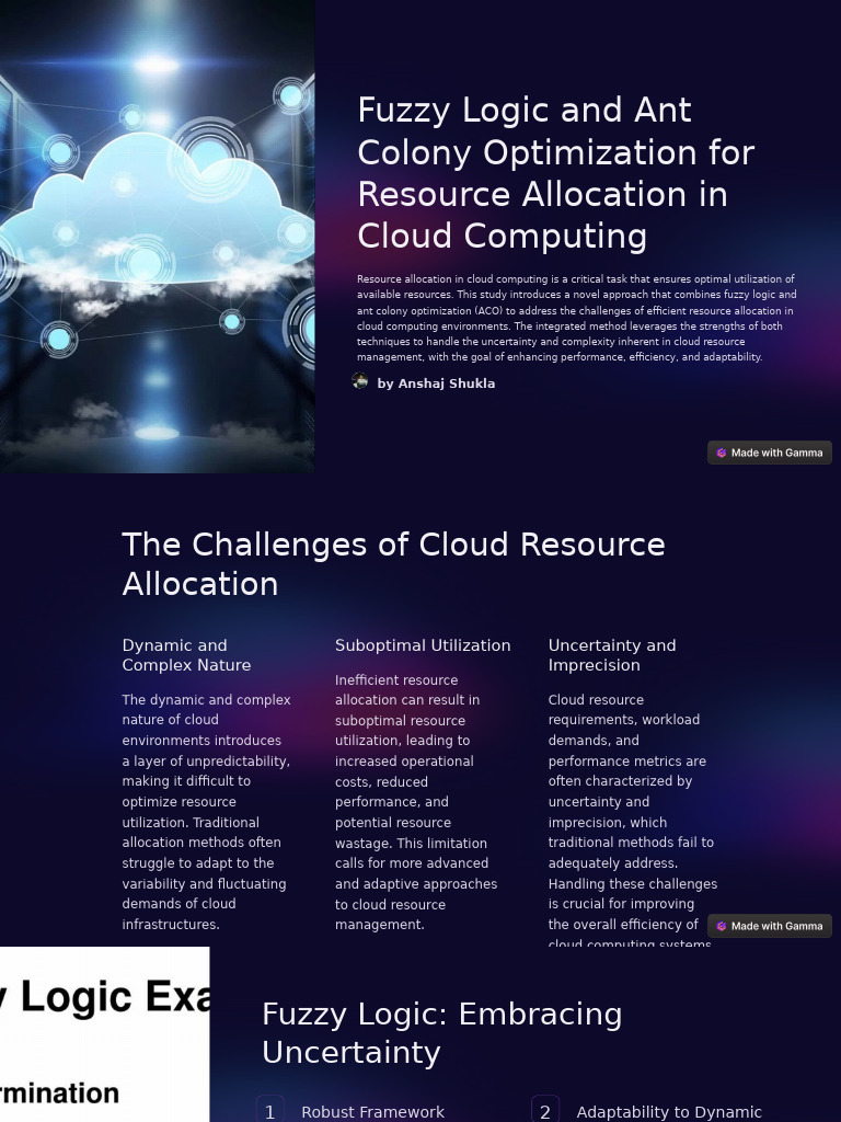 Fuzzy Logic and Ant Colony Optimization For Resource Allocation in Cloud Computing | PDF