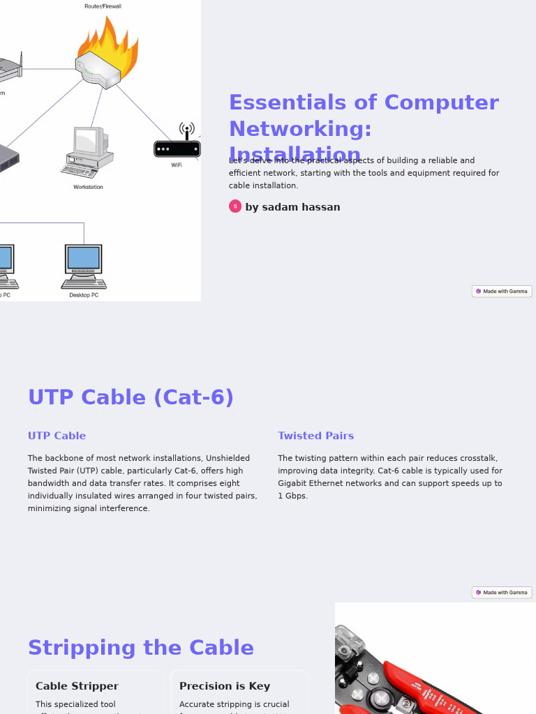 Essentials of Computer Networking Installation | PDF | Electrical Connector | Computer Network