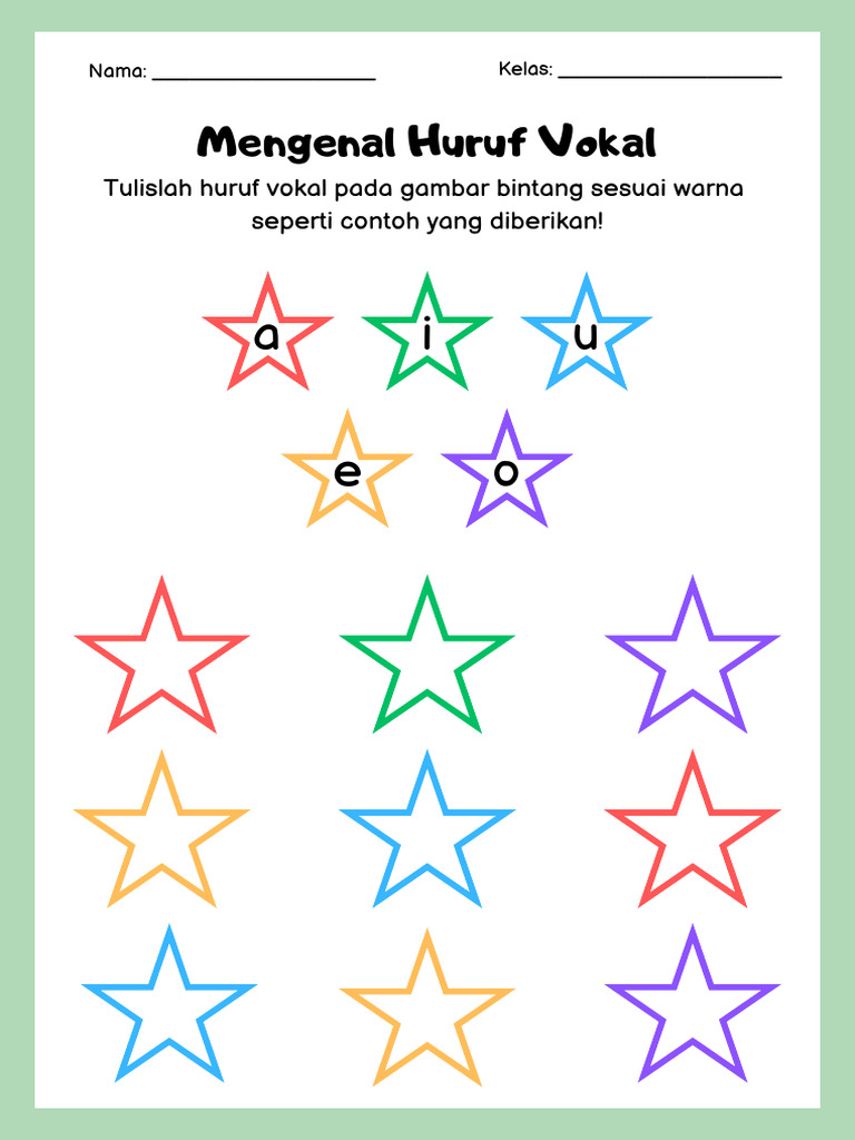 Menulis Huruf Vokal | PDF