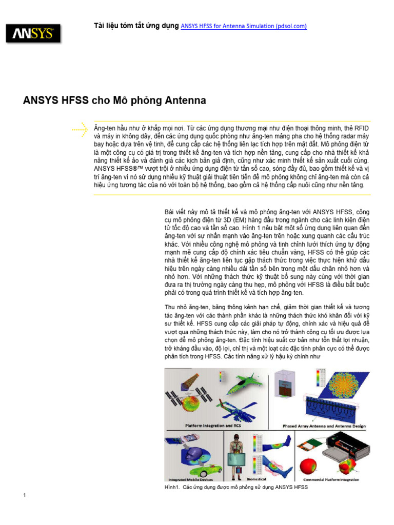 Ansys Hfss For Antenna Simulation PDF | PDF