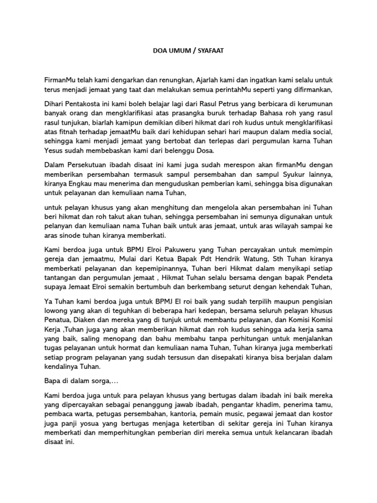 Doa Umum | PDF