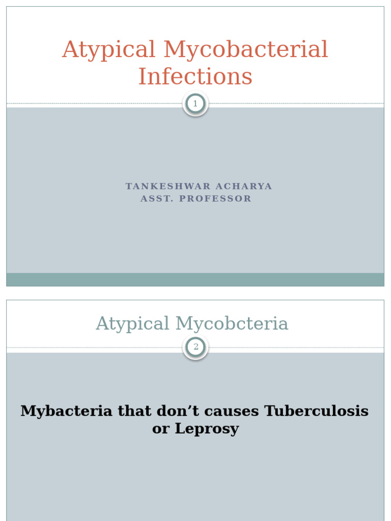 Atypical Mycobacterial Infections | PDF | Mycobacterium | Infection