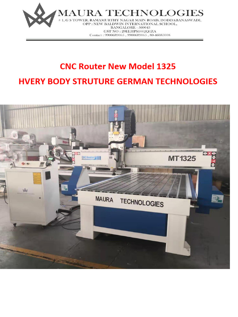 CNC Router MT 1325 Blue Vinod | PDF
