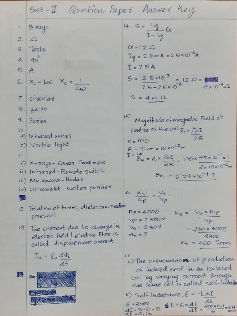 Aswer Key QP 2 | PDF
