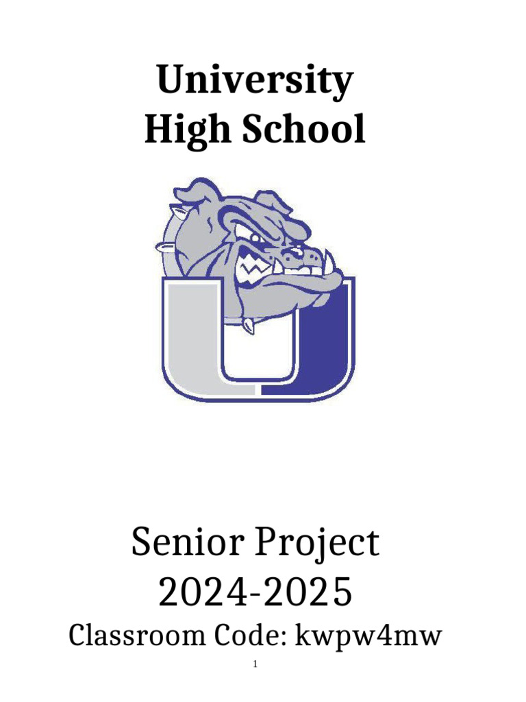 Senior Project Guidelines 2024-2025 | PDF | Mentorship | Knowledge