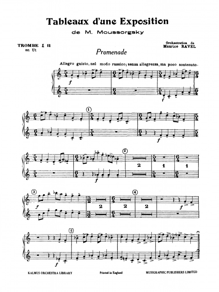 Pictures at An Exhibition Trumpet Parts | PDF