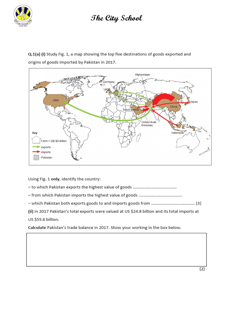 population and trade test (1) | PDF | International Trade | Trade