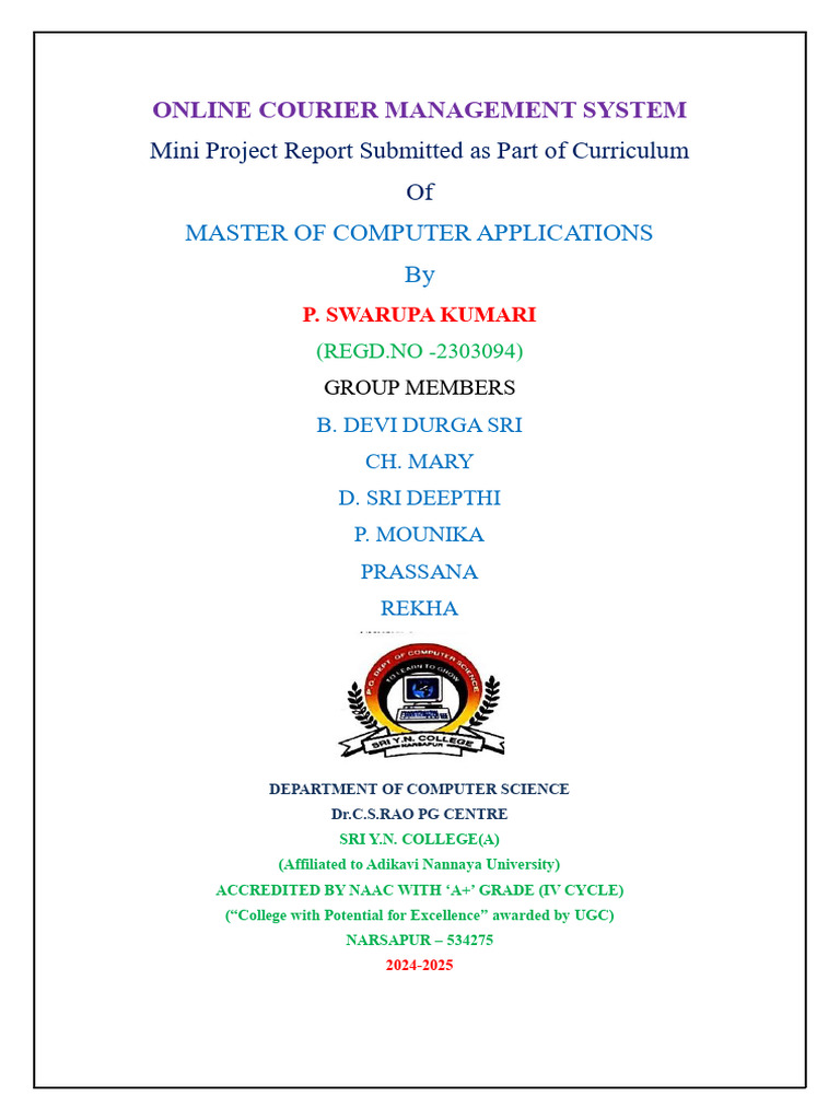 Online Courier Management System Report | PDF | Software Testing | Java ...