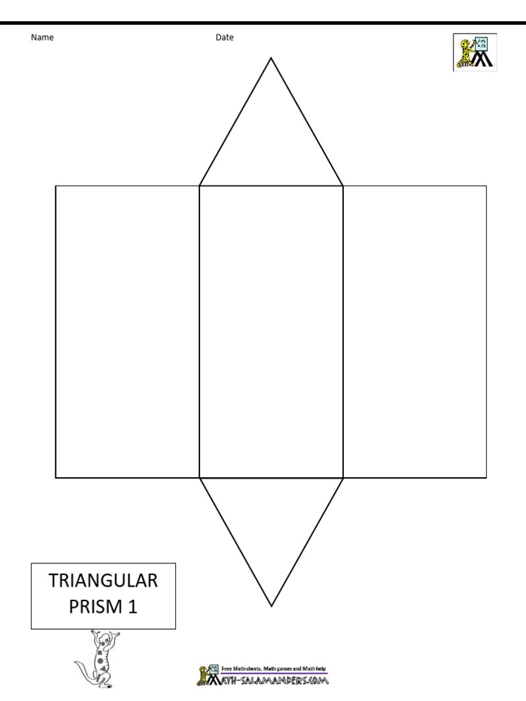 Triangular Prism Net 1 | PDF