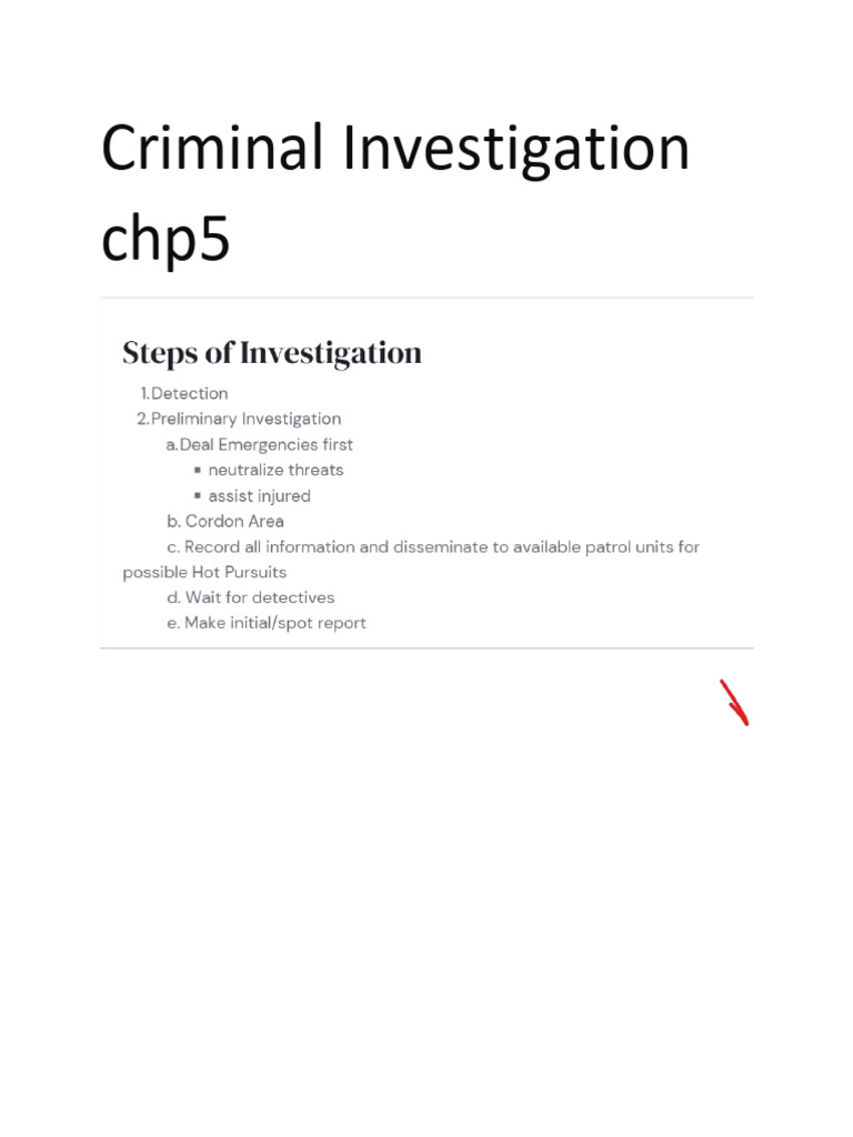 Criminal Investigation chp5 | PDF
