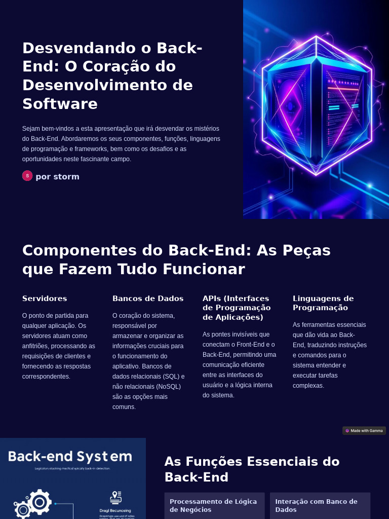 Desvendando o Back End O Coracao Do Desenvolvimento de Software | PDF | Script Java | Linguagem ...