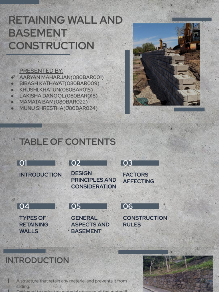 Retaining Wall Design and Construction Guide | PDF | Civil Engineering ...