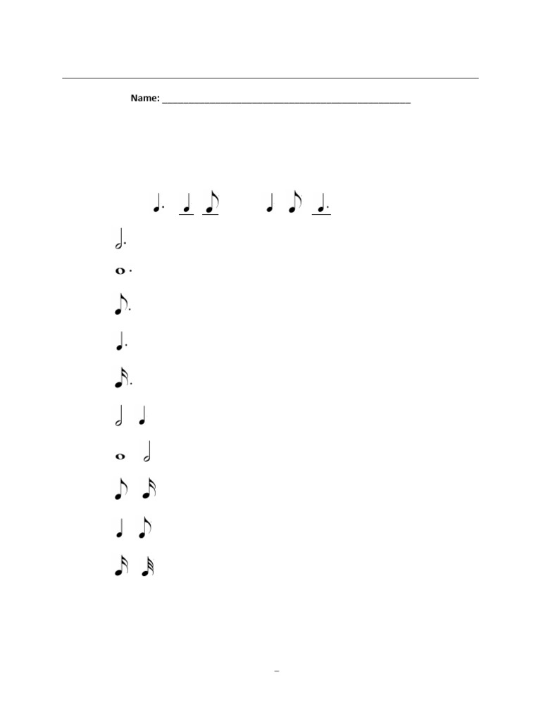 Dotted Notes and Rhythmic Equations | PDF