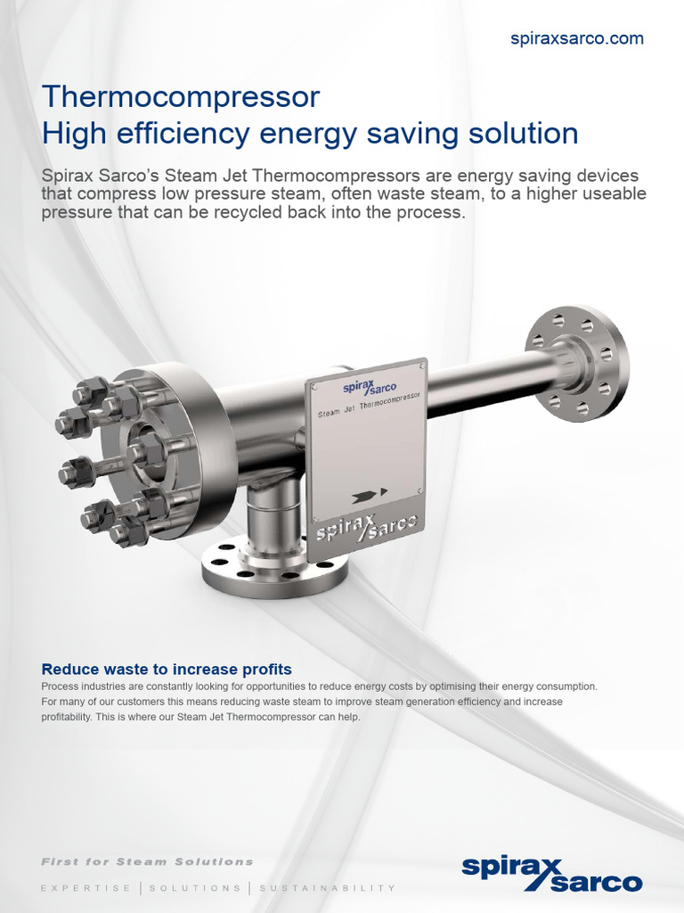 Steam - Jet - Thermocompressor SB P493 03 EN | PDF | Waste | Steam