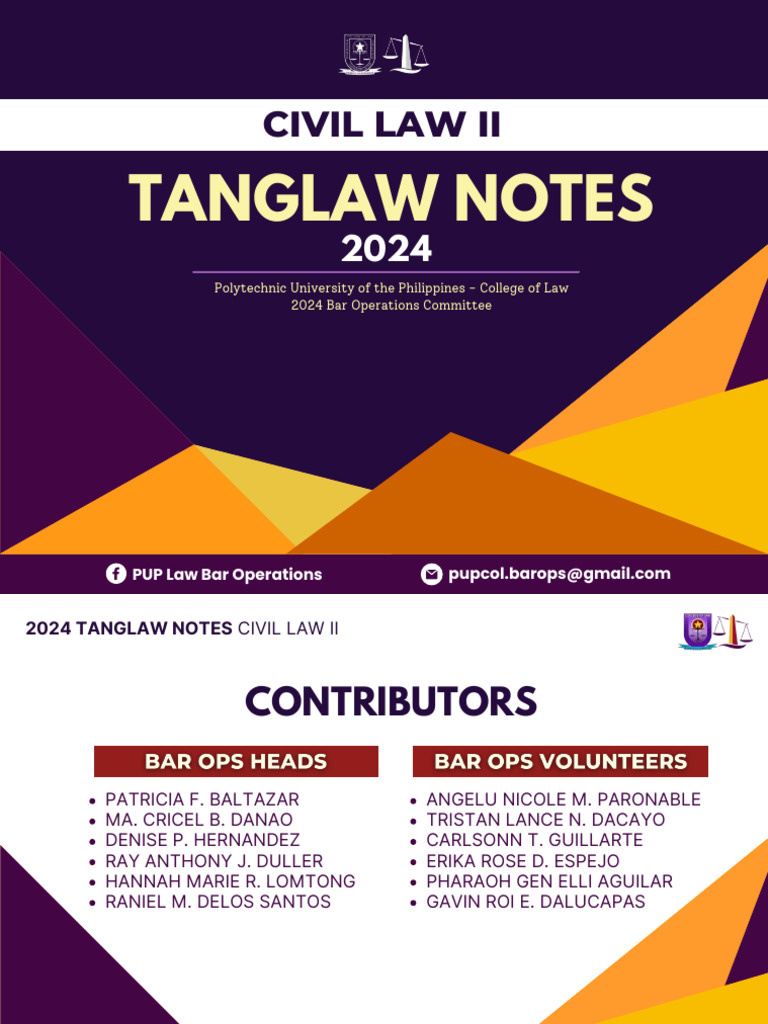 (Tanglaw Notes) Civil Law II | PDF | Mortgage Law | Foreclosure