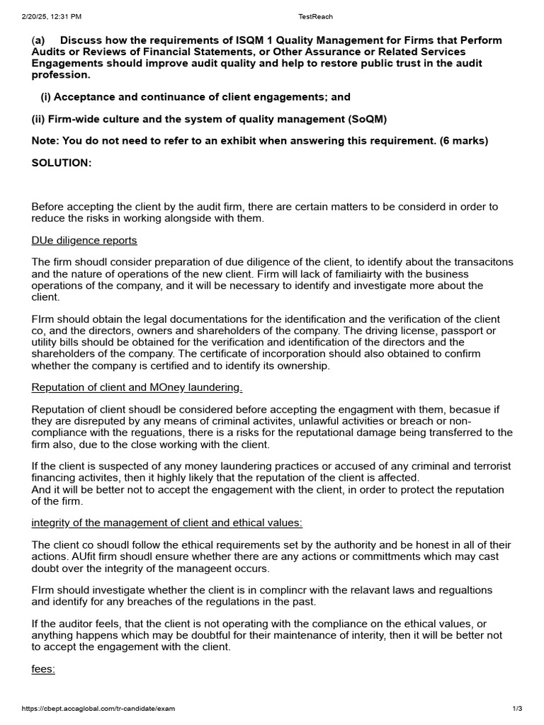 TestReach.2 | PDF | Audit | Identity Document