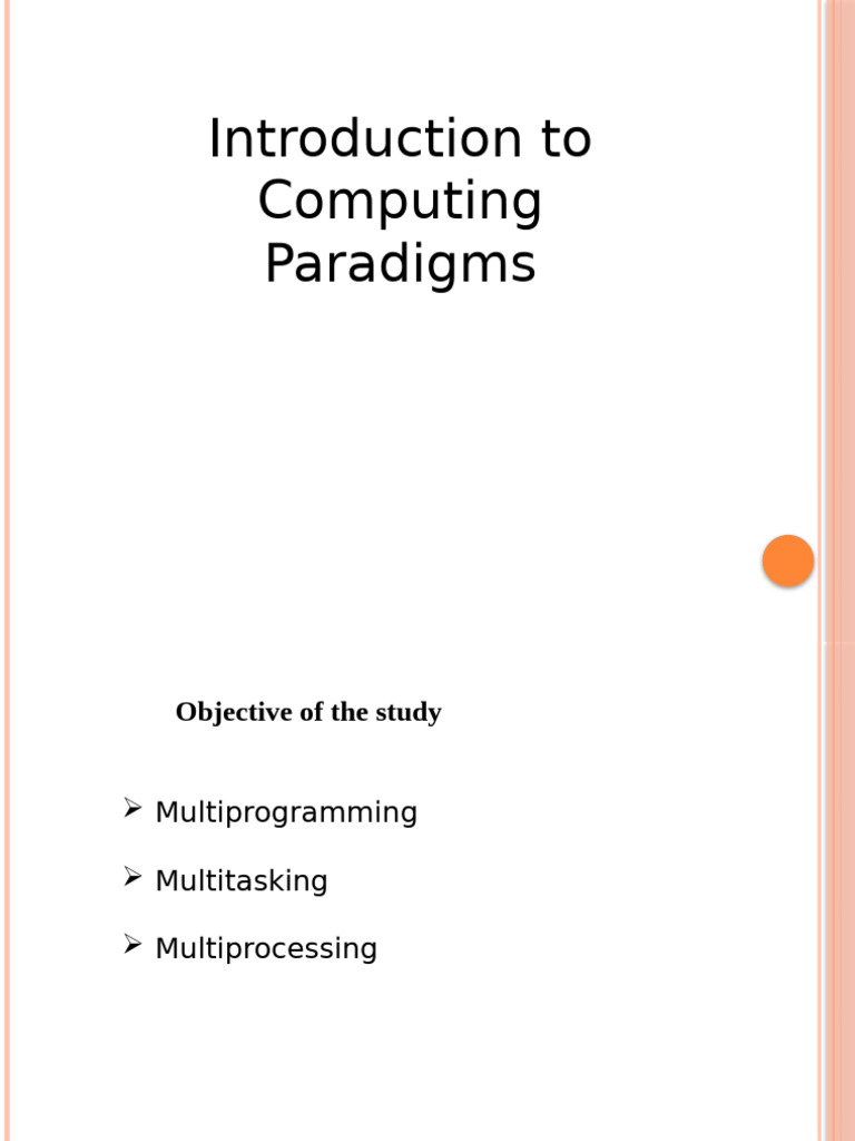 Introduction To Computing Paradigms | PDF | Process (Computing) | Concurrency (Computer Science)