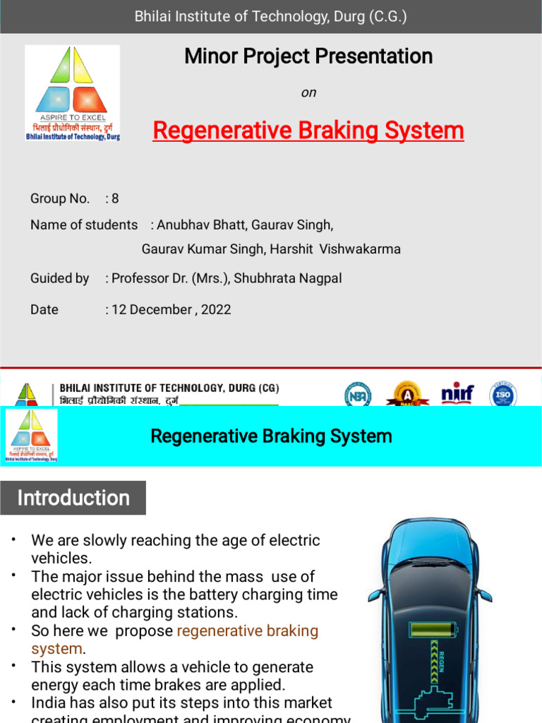 Minor ppt Regenerative braking system | PDF | Brake | Hybrid Vehicle