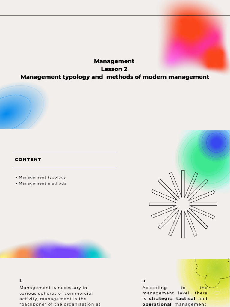 Modern Management Methods Overview | PDF | Strategic Management ...