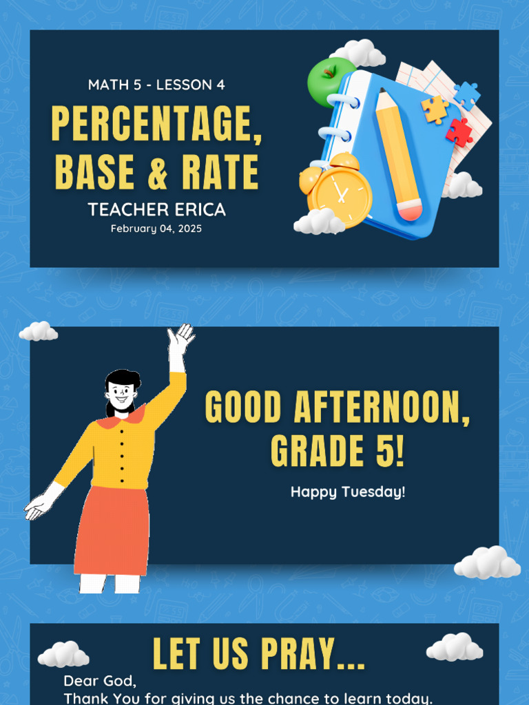 Lesson 4 Percentage, Base, Rate (1) | PDF