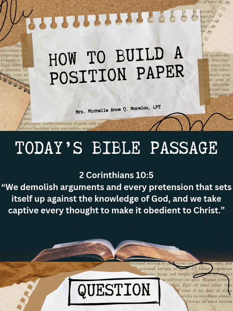 How to build a position paper | PDF | Religious Belief And Doctrine ...
